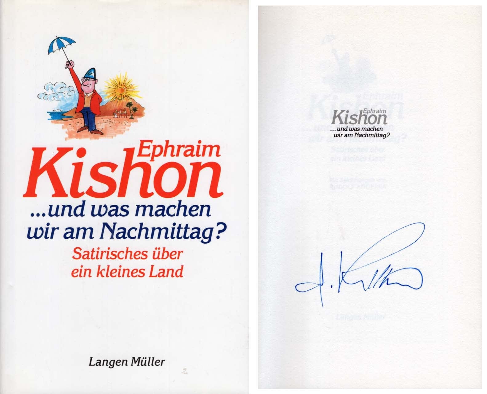 Ephraim Kishon autograph, signed book