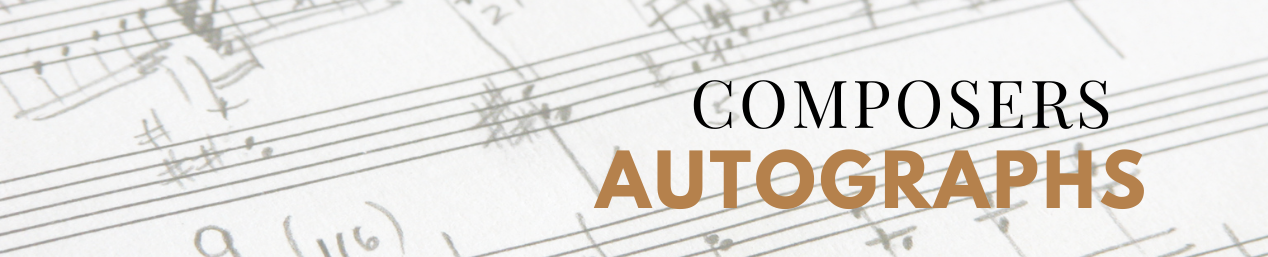Classic Music Composers autographs for sale - Brandes Autographs