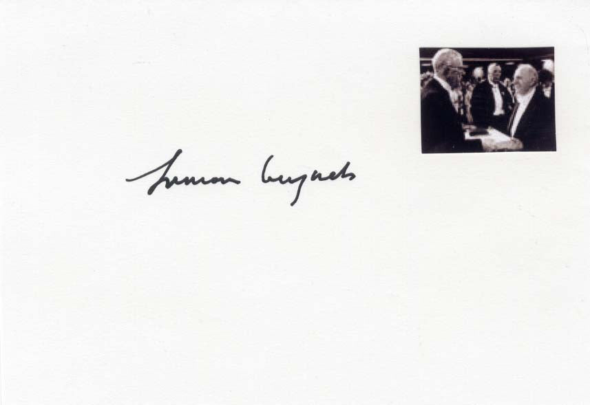 Simon Kuznets Autograph | signed cards / album pages