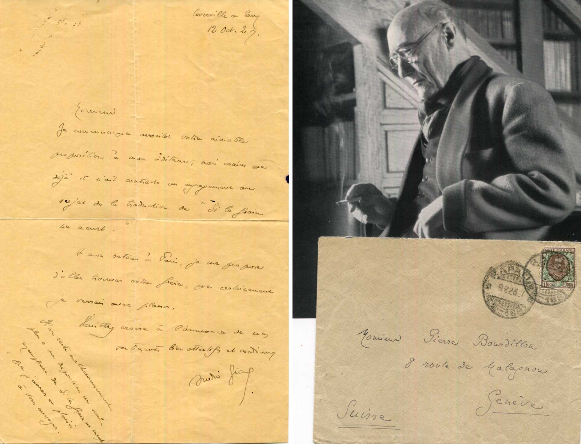 Andre Gide autograph letter signed