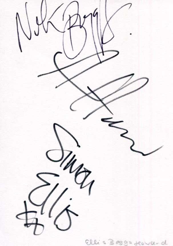 Ellis, Beggs & Howard Autograph | signed cards / album pages