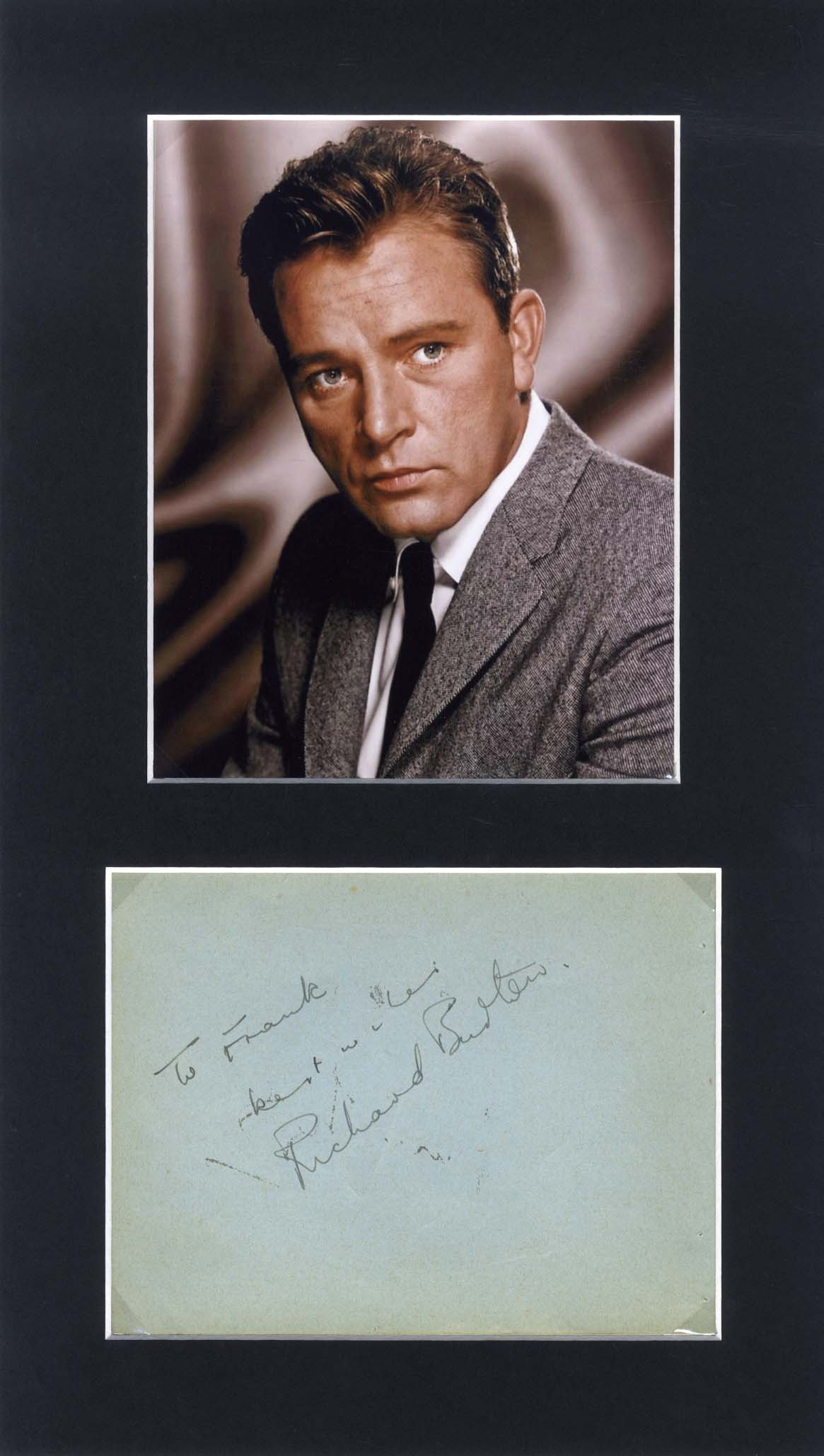 Richard Burton Autograph | signed cards / album pages
