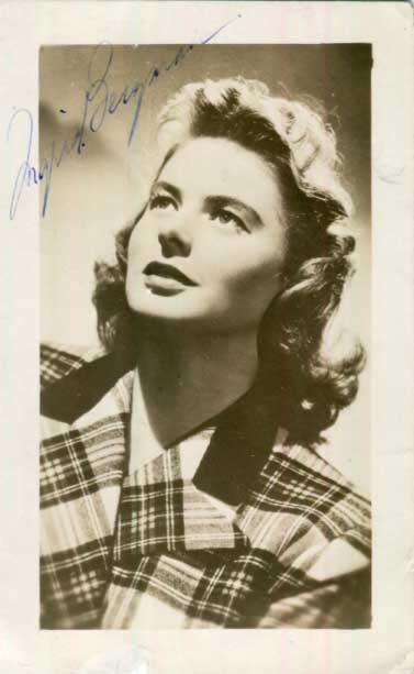 Ingrid Bergman autograph, signed vintage photograph