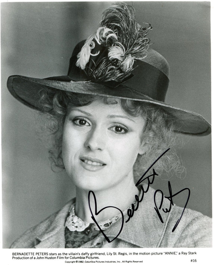 Bernadette Peters autograph, IP signed photograph