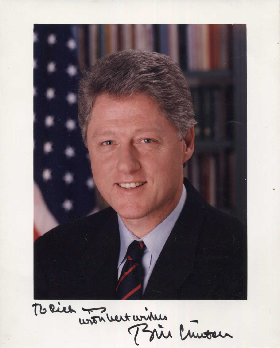 Bill Clinton autograph, signed photograph