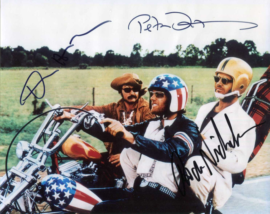 Jack Nicholson & Peter Fonda & Dennis Hopper autographs, signed photograph