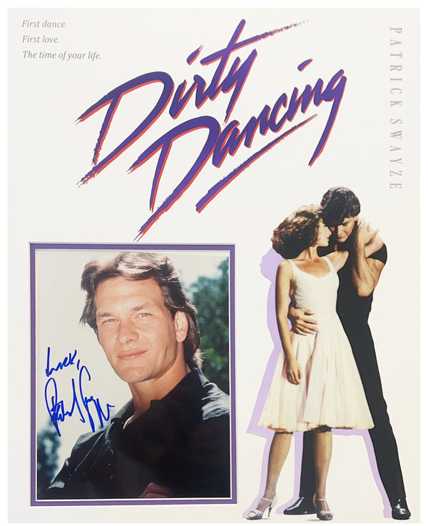 Patrick Swayze autograph, signed photograph in custom-matting