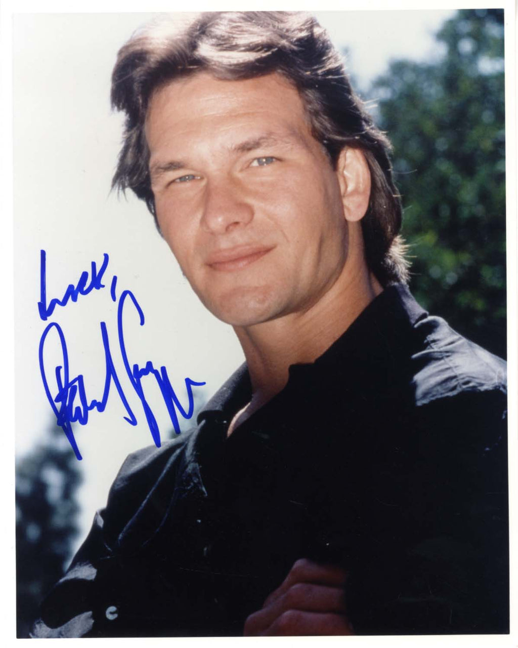 Patrick Swayze autograph, signed photograph in custom-matting