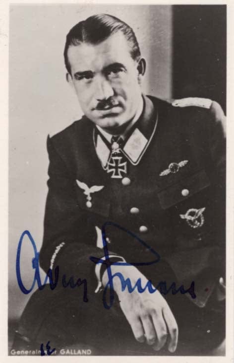 Adolf Galland Autograph | signed vintage photographs