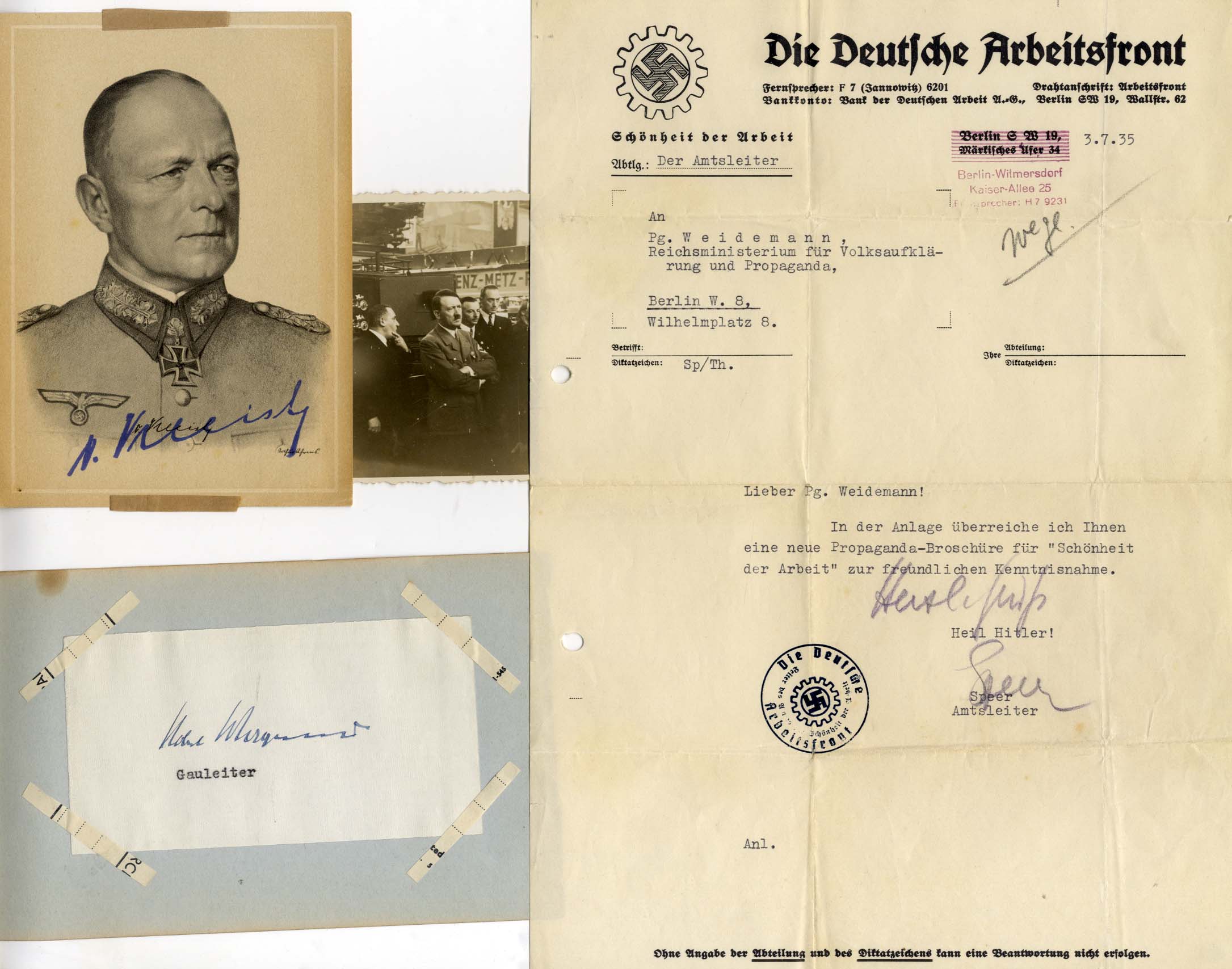 European autographs, signed photos, autographed letters and manuscript