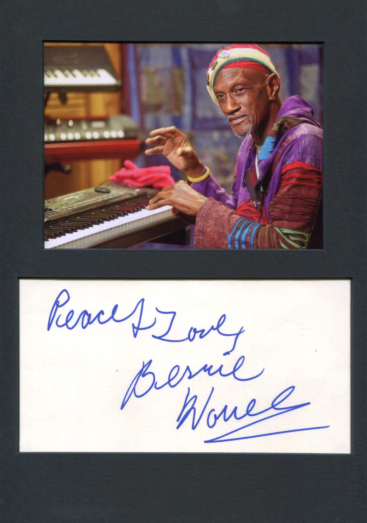 Bernie Worrell autograph, signed album page mounted