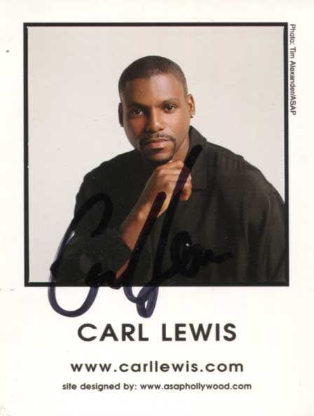 Carl Lewis Autograph | signed photographs