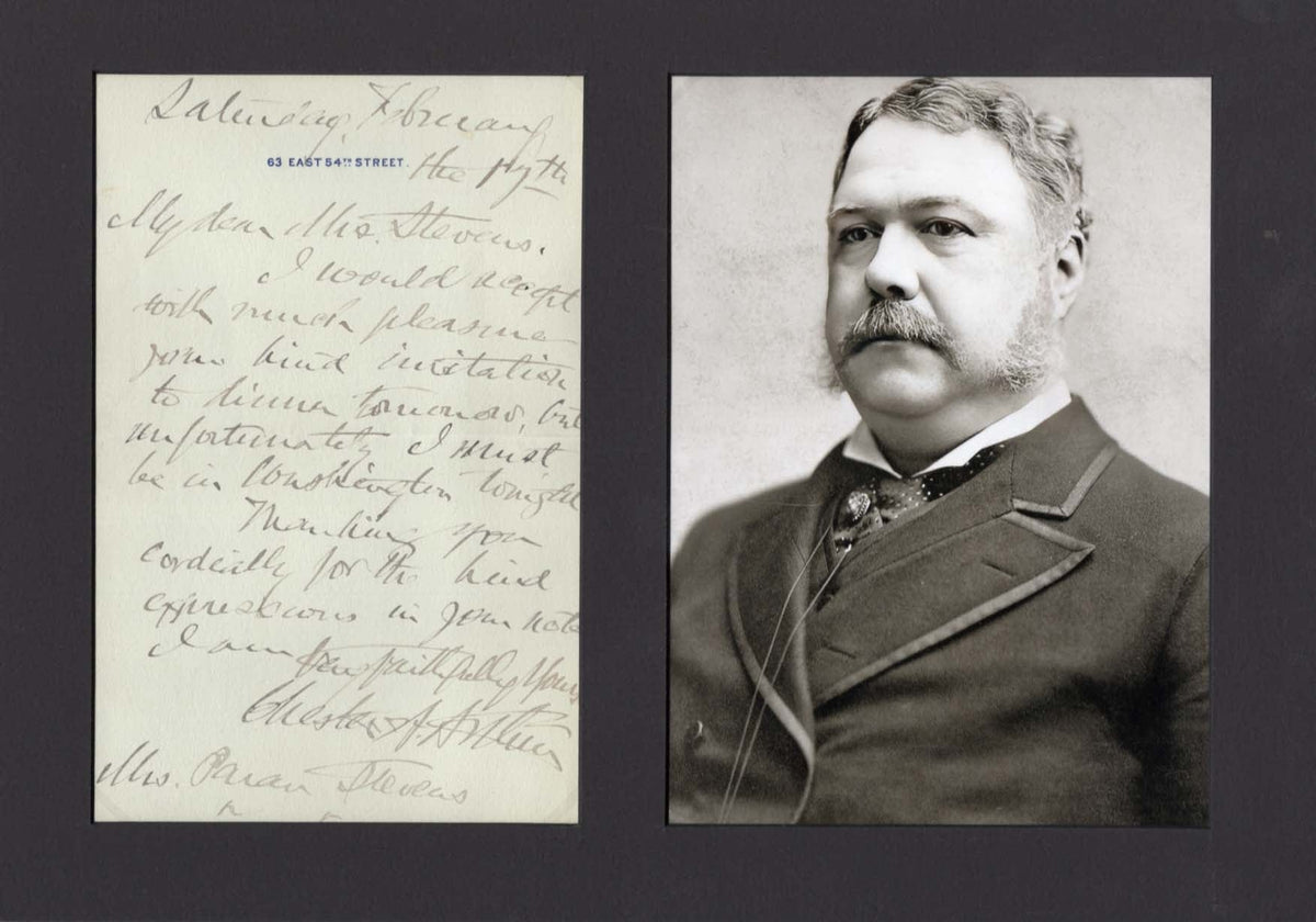 Chester Alan Arthur Autograph | signed letters
