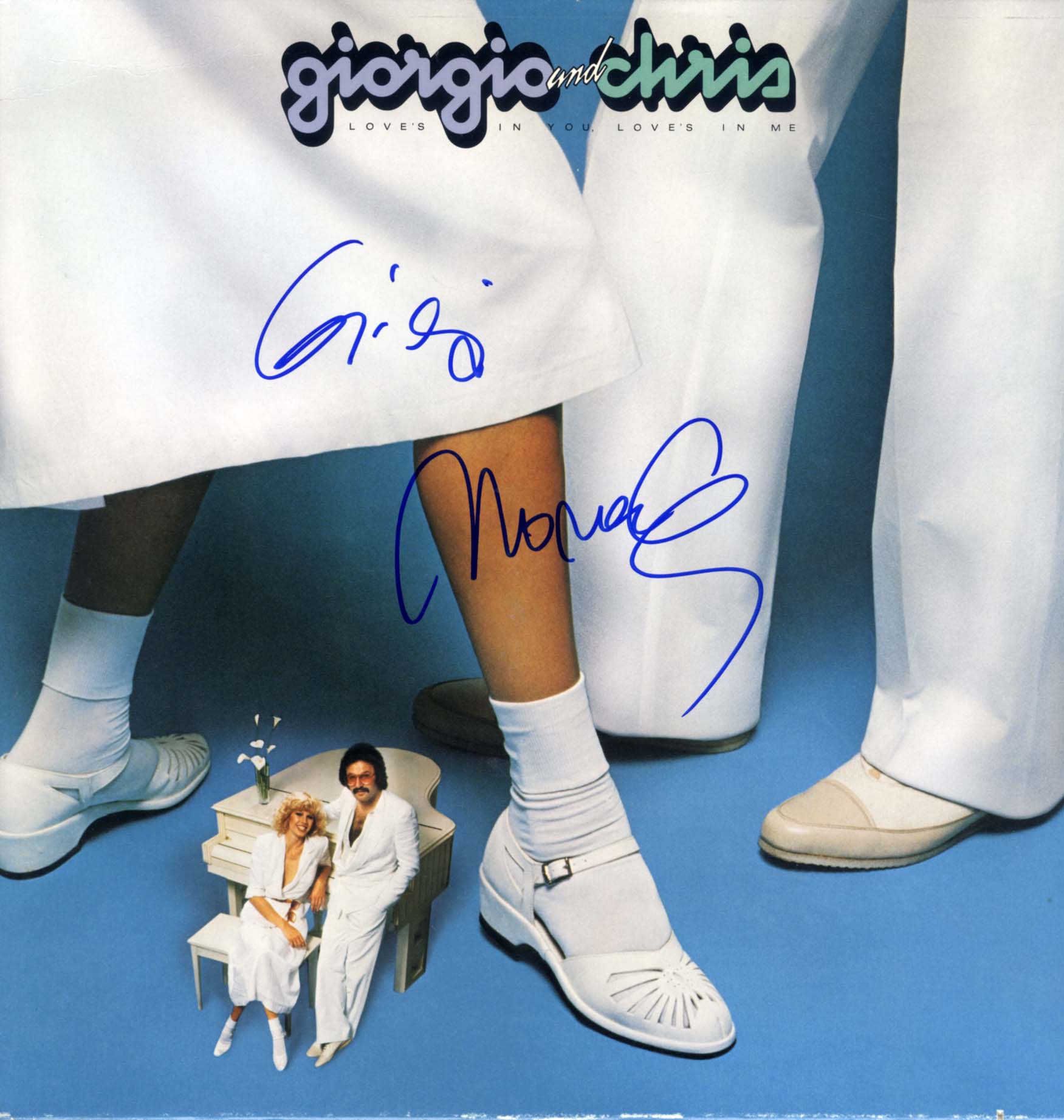 Giorgio Moroder autograph, signed vinyl record cover