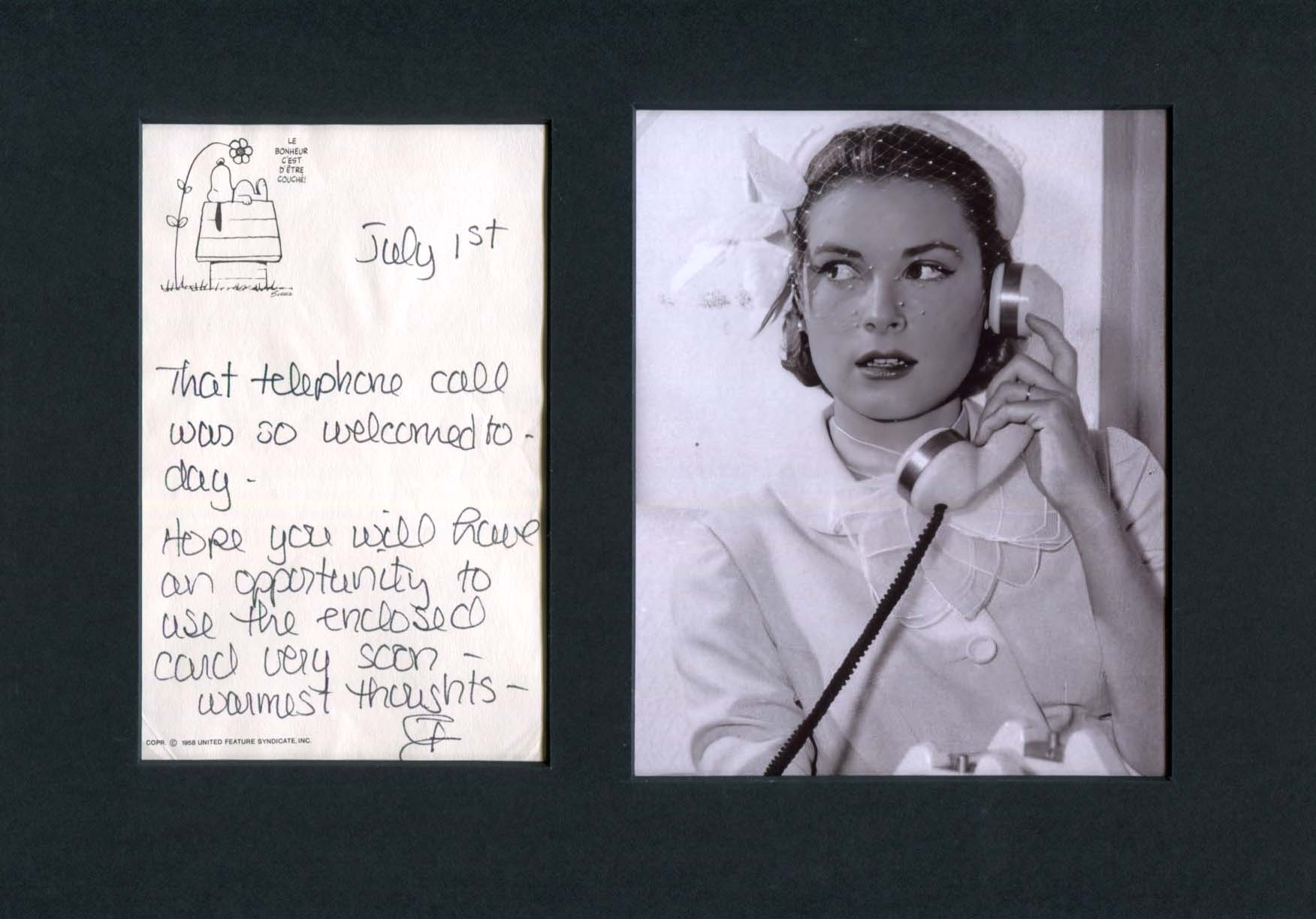 Grace Kelly Autograph | signed letters
