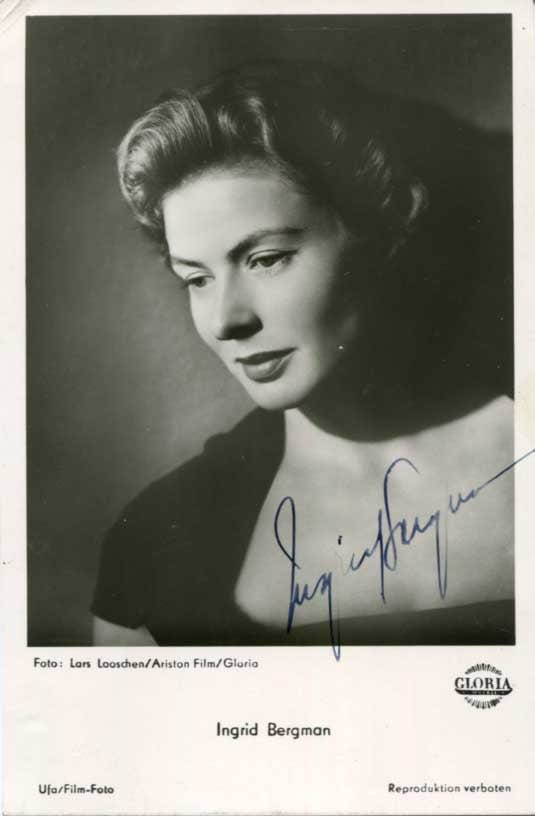 Ingrid Bergman Autograph | signed vintage photographs