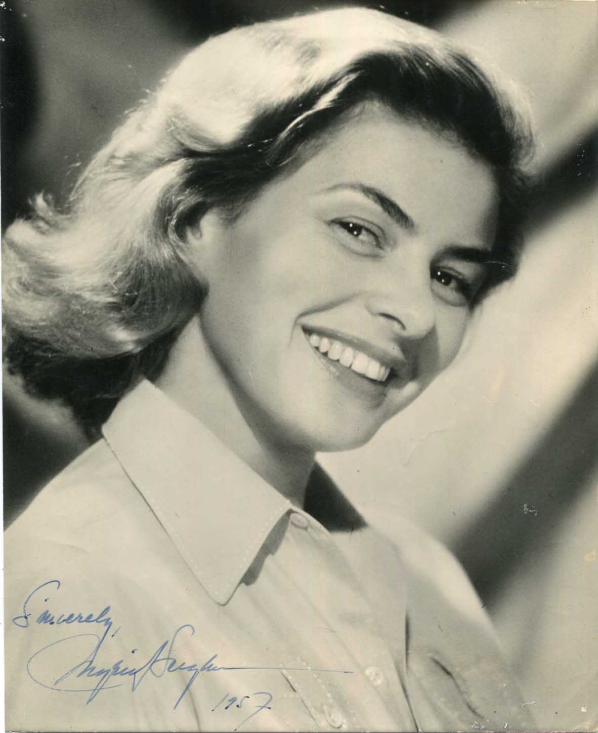 Ingrid Bergman Autograph | signed vintage photographs