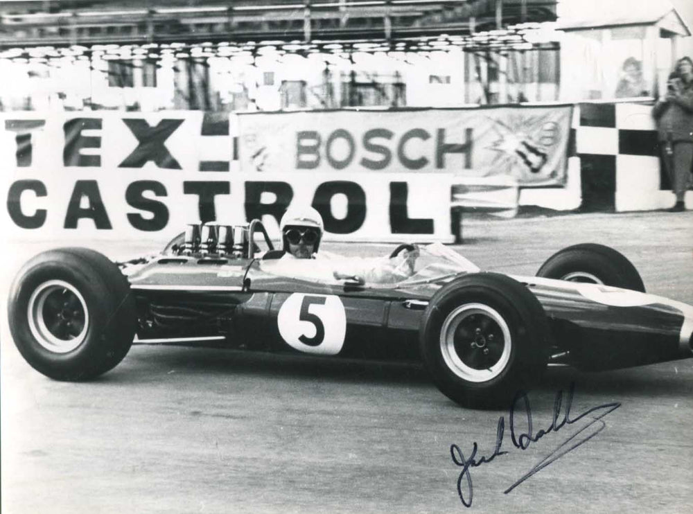 Jack Brabham autograph, signed vintage photograph