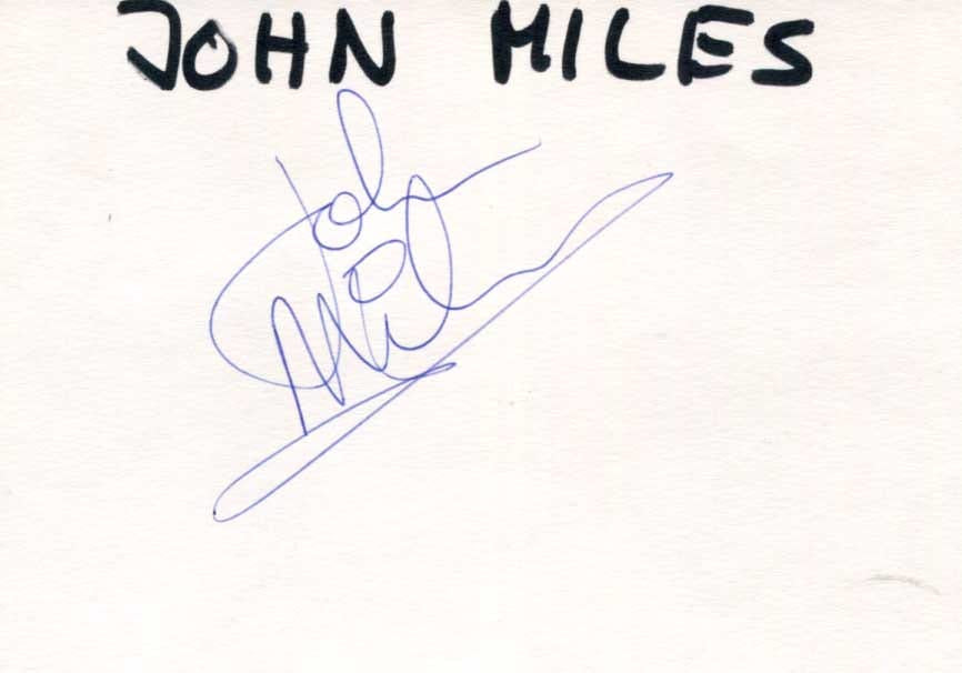 John Miles Autograph | signed cards / album pages