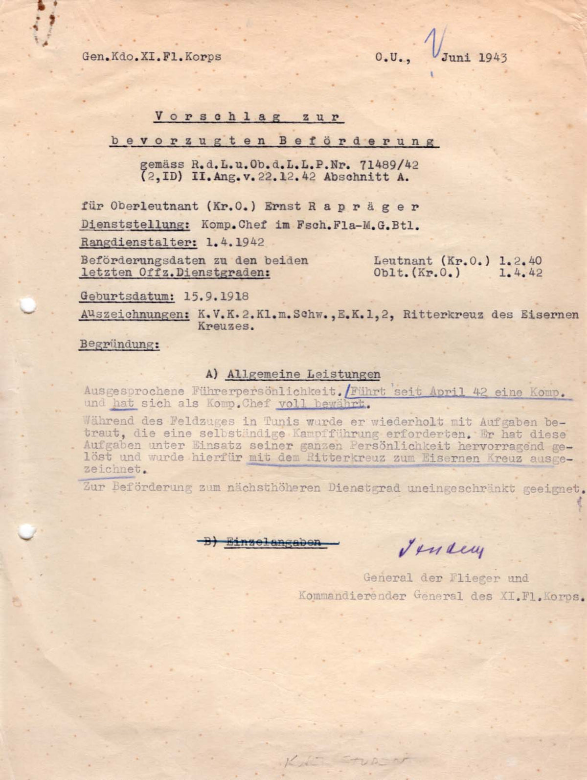 WWII + Military autographs