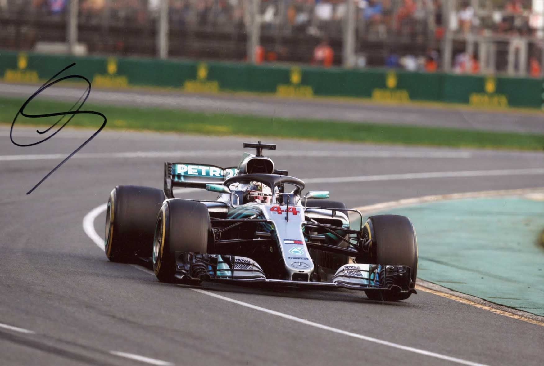 Lewis Hamilton autograph, IP signed photograph