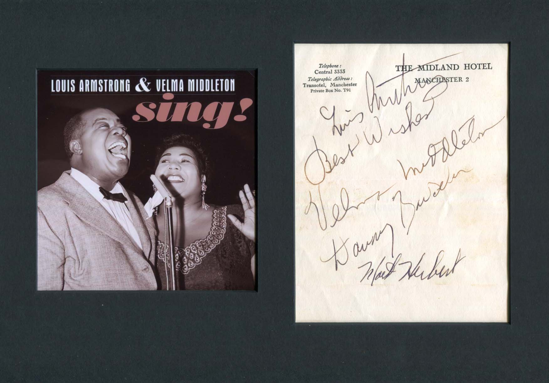 Vintage and contemporary Jazz & Big Band autographs for sale