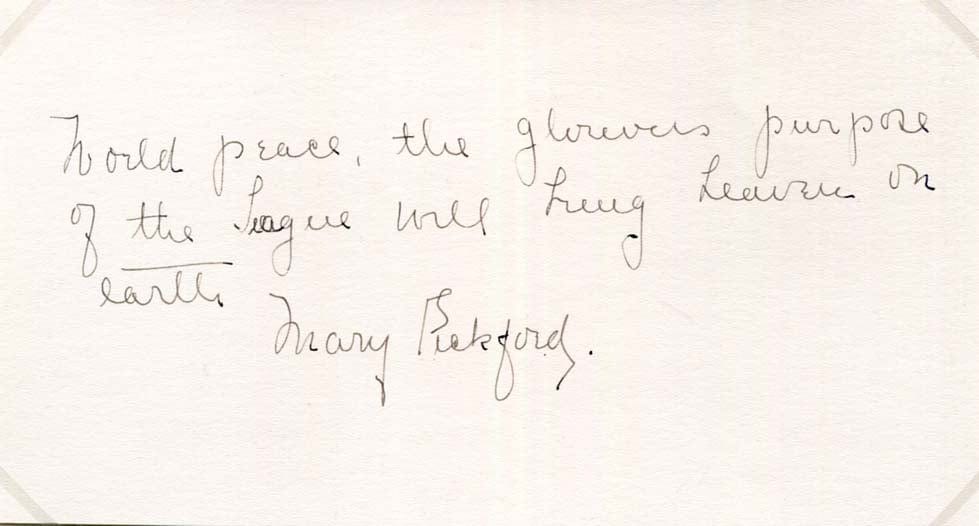 Vintage Movie Autographs from Silent Movie to Early Hollywood