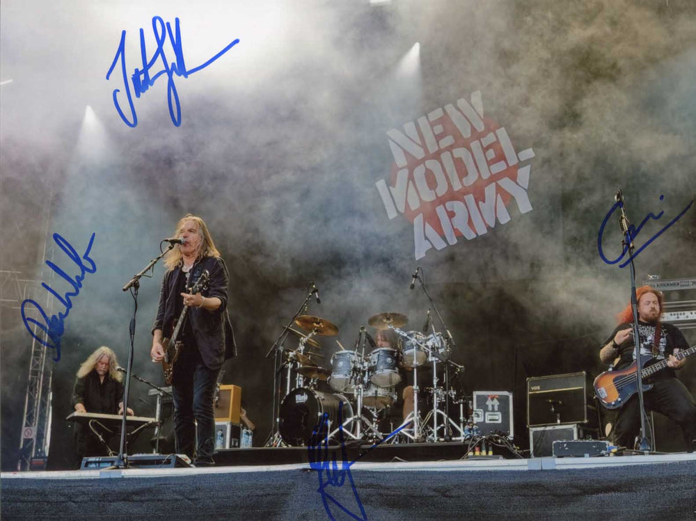 New Model Army (band) autograph, IP signed photograph