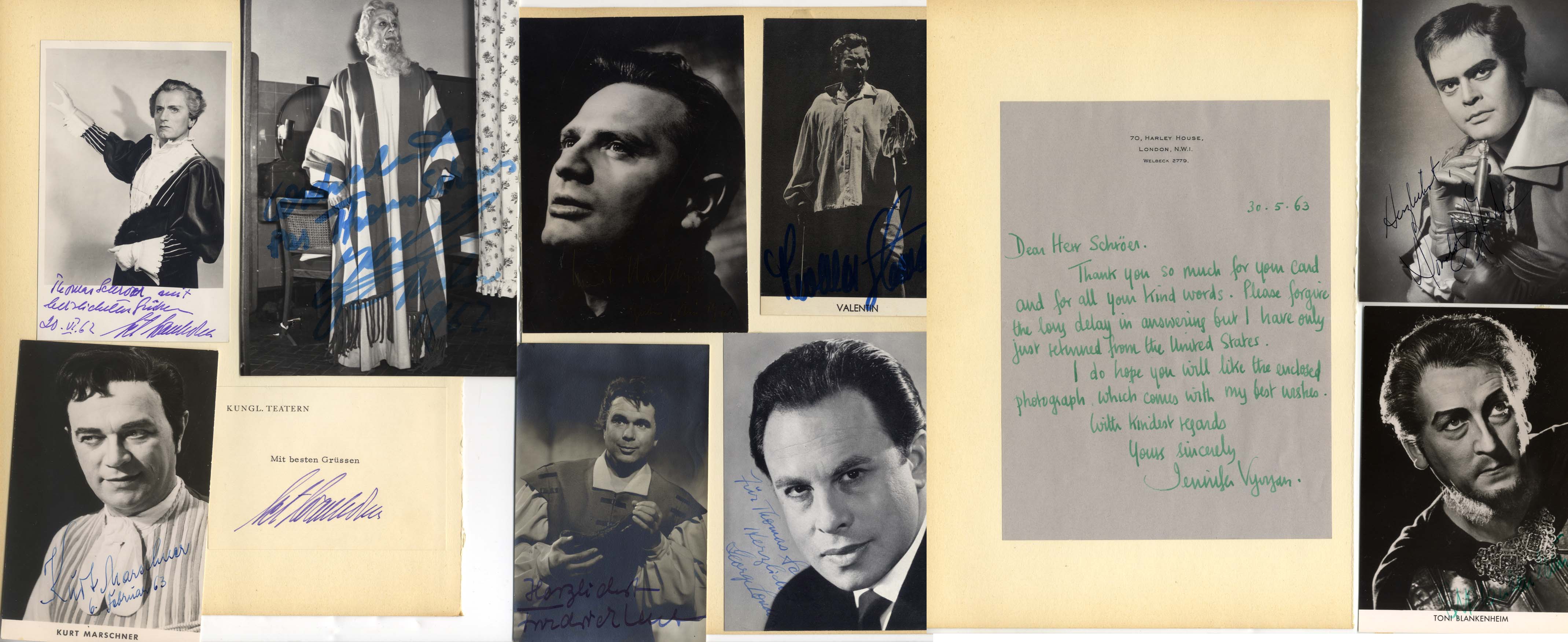 Opera Singers Autograph | signed vintage photographs
