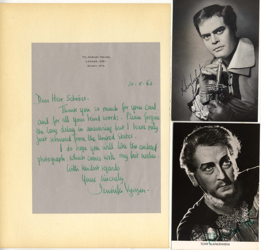 Opera Singers Autograph | signed vintage photographs