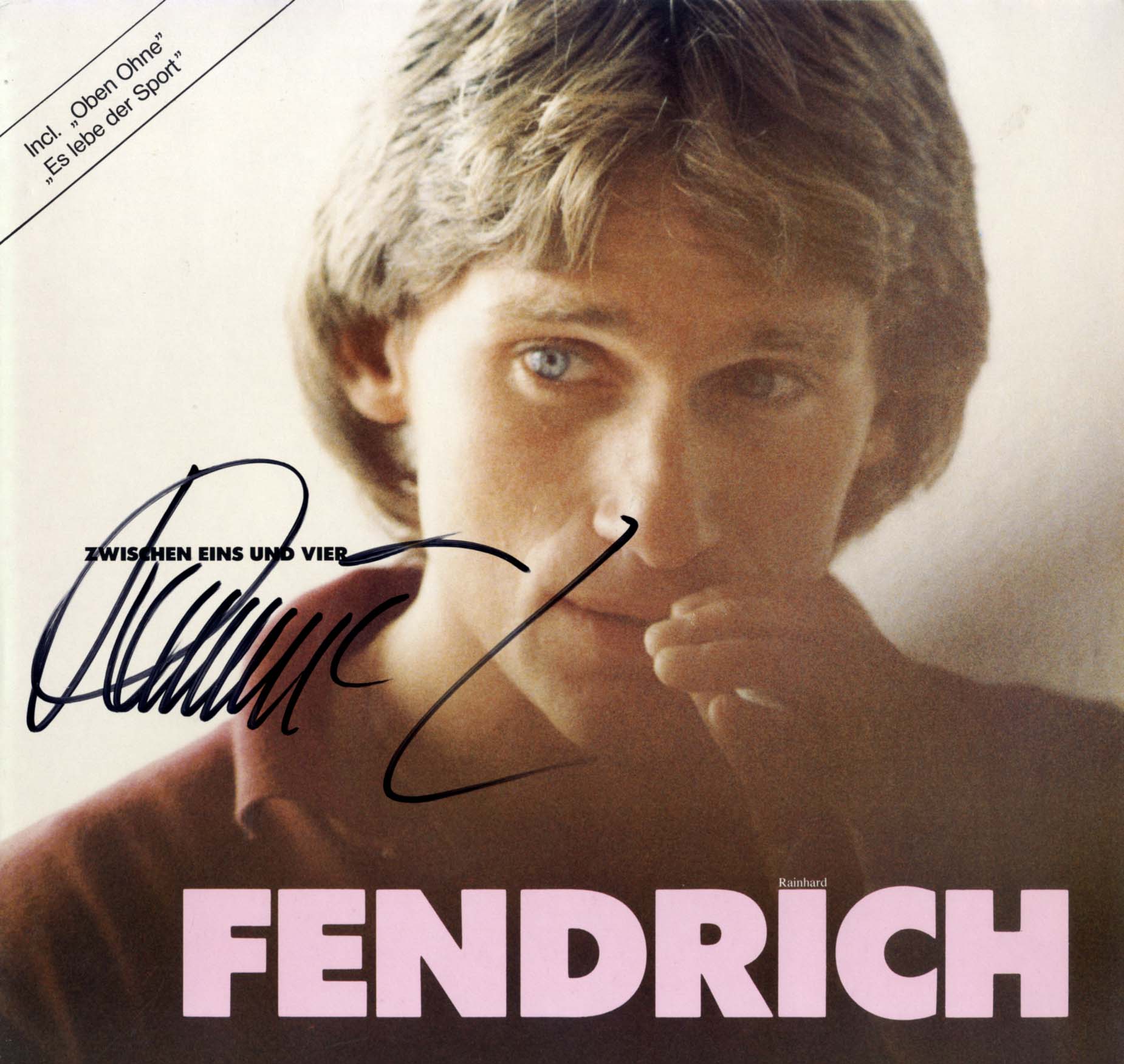 Reinhard Fendrich autograph, IP signed vinyl record cover