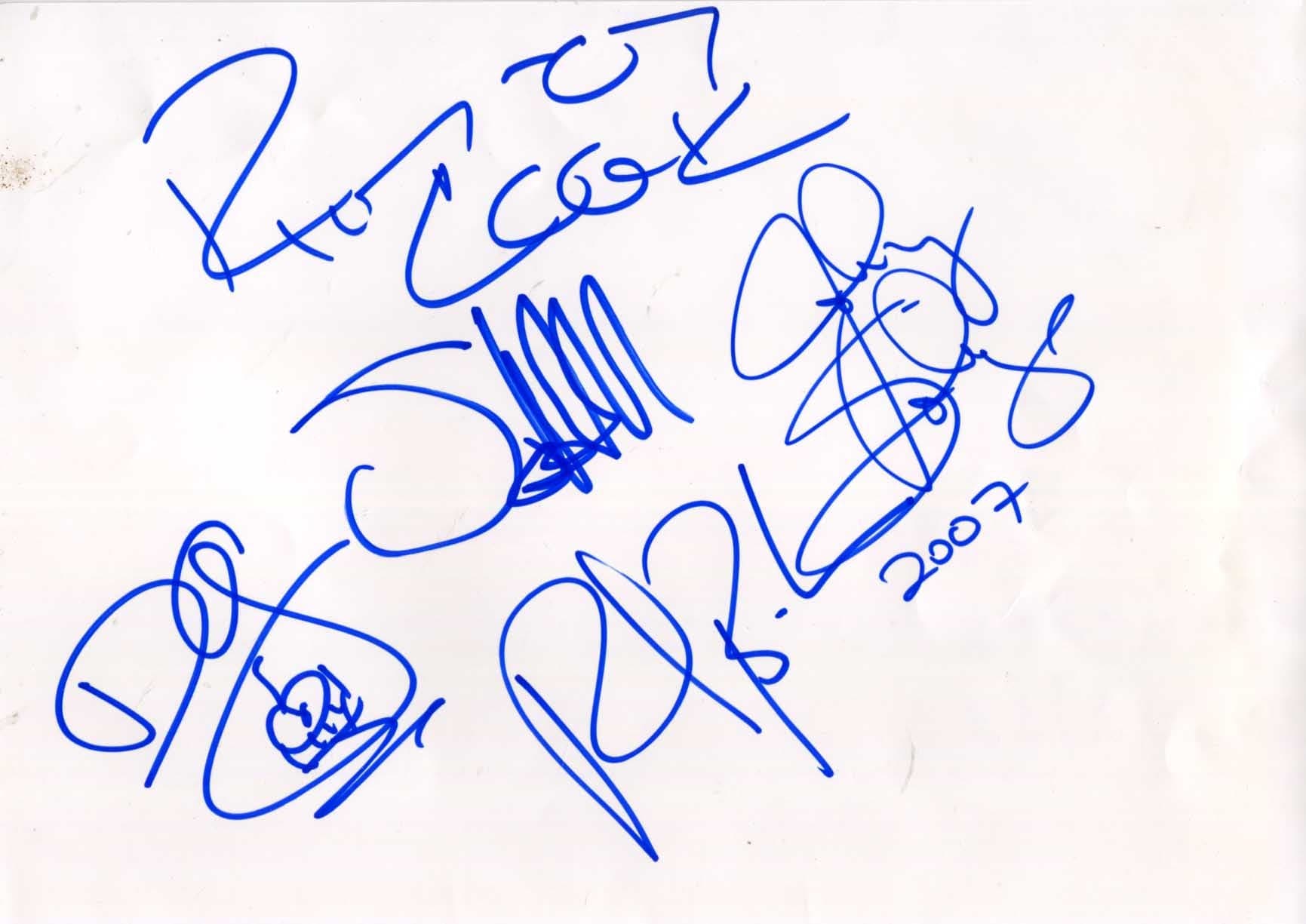 Skid Row Autograph | signed cards / album pages