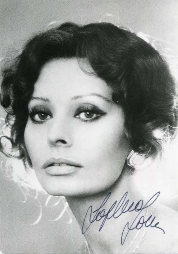 Sophia Loren autograph, signed photograph