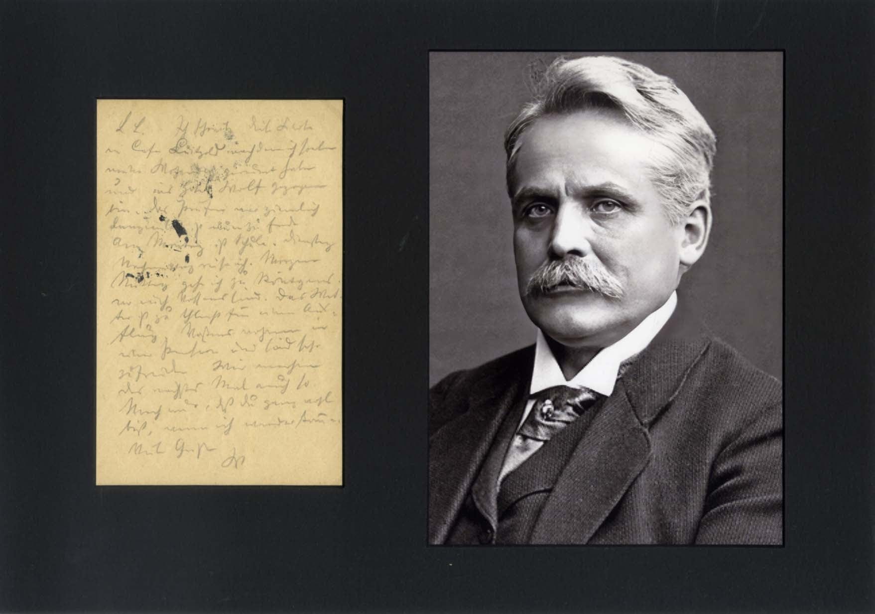 Wilhelm Wien autograph postcard signed & mounted