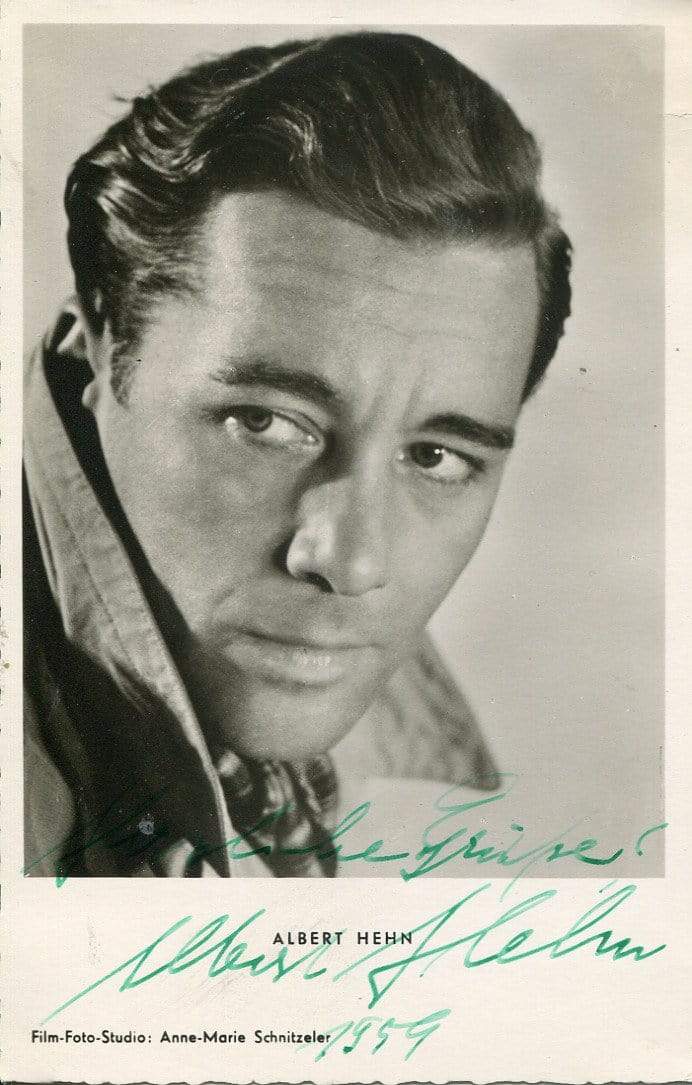 Albert Hehn autograph | Signed vintage photo postcard