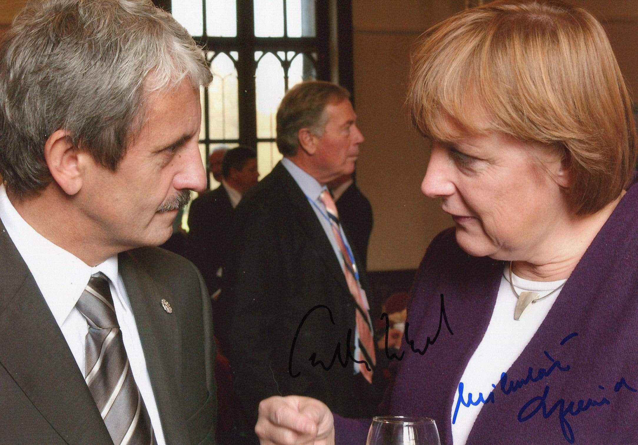 Angela & Mikuláš Merkel & Dzurinda autograph | In-Person signed photog