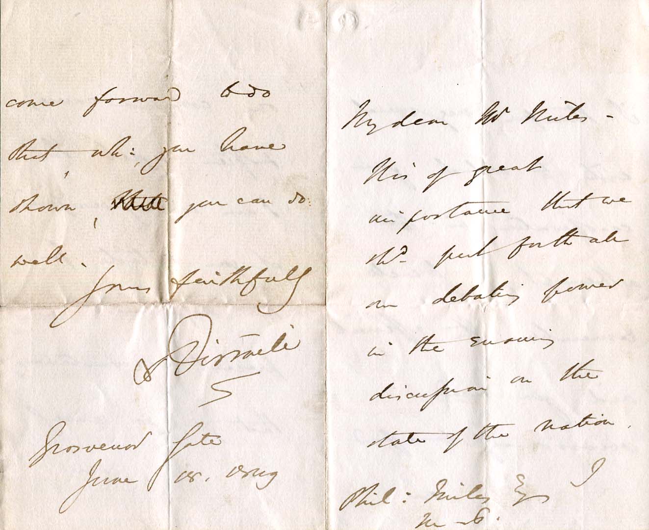 Benjamin Disraeli Autograph | signed letters