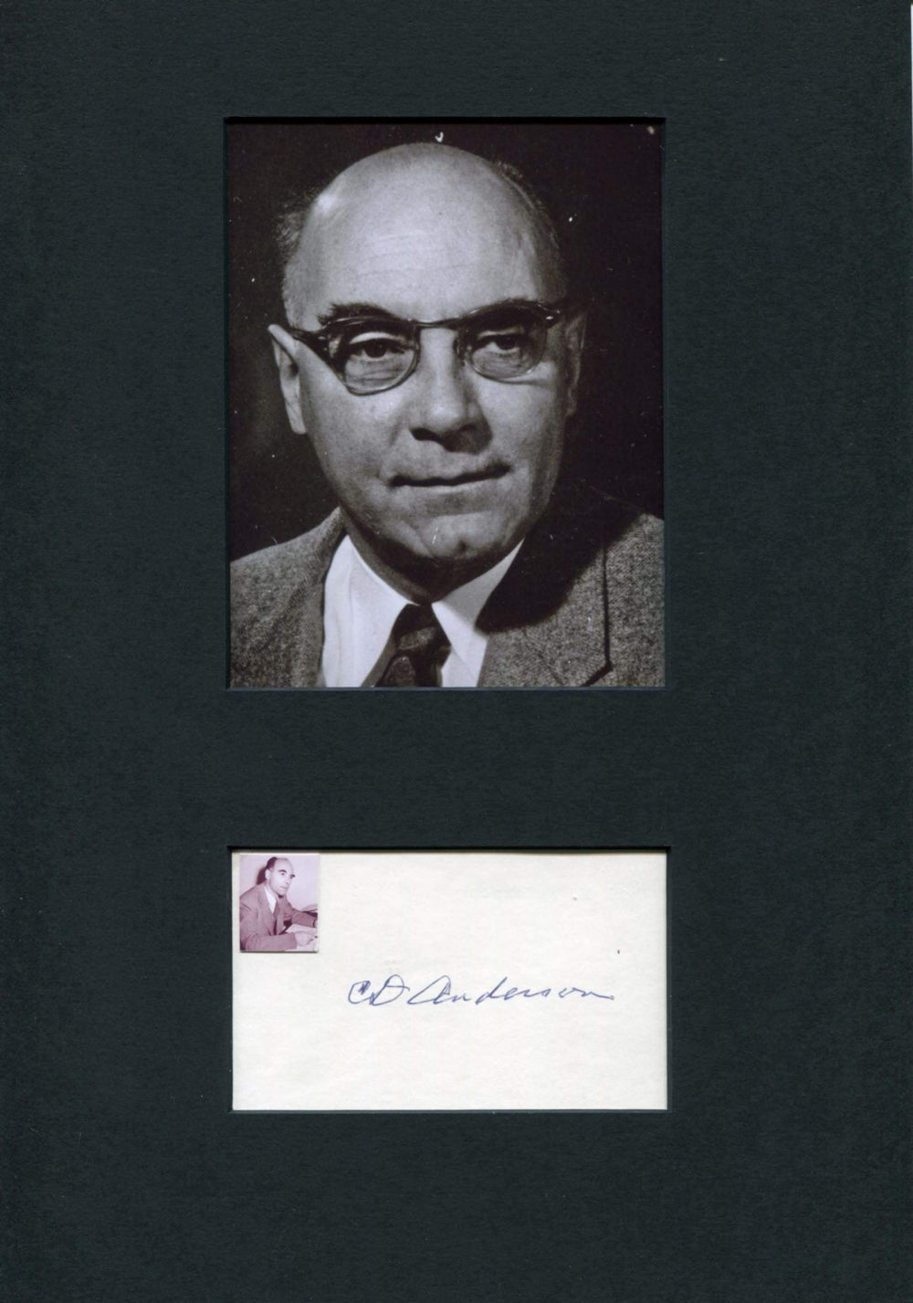 Carl David Anderson autograph | Signed card mounted