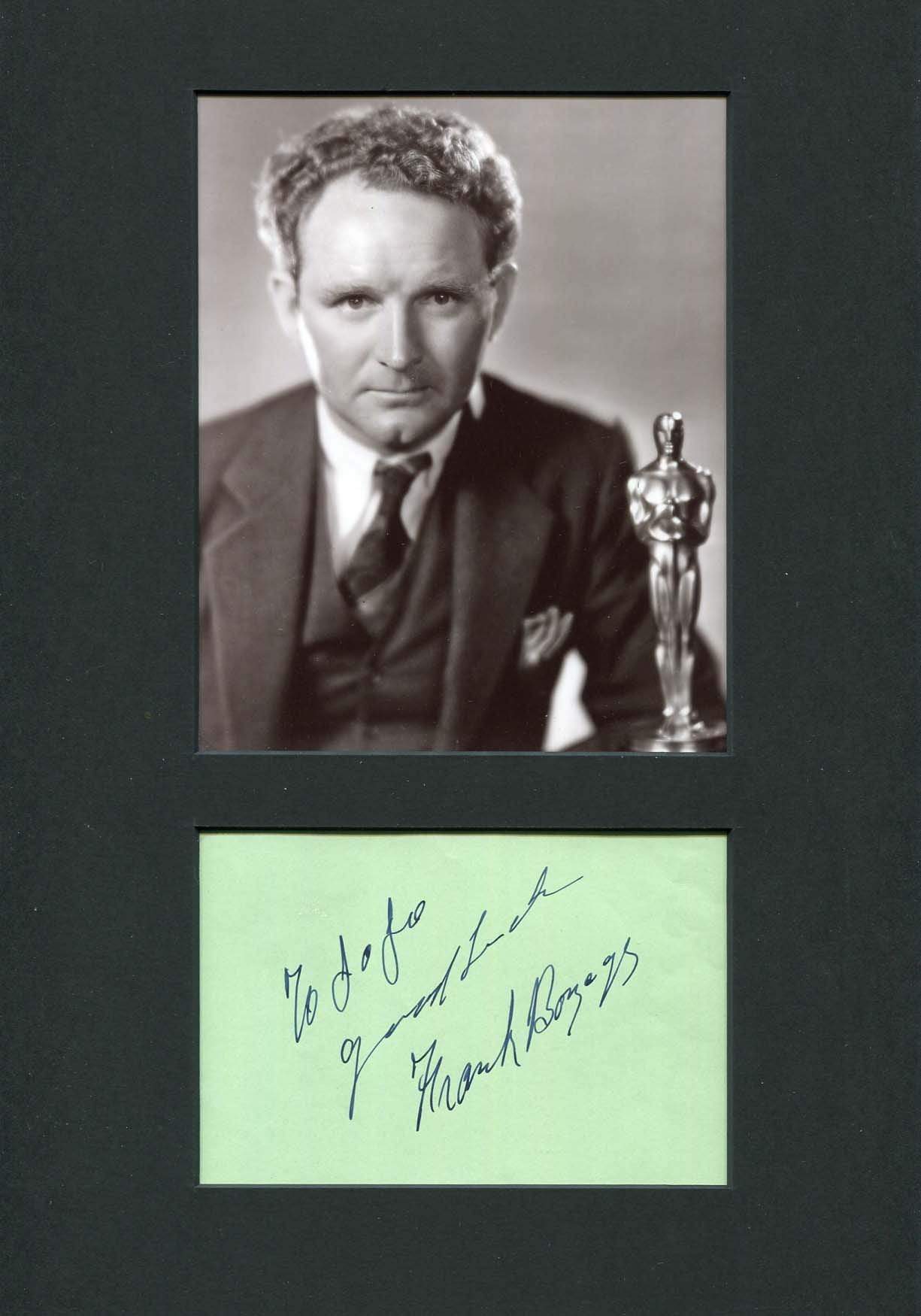 Frank Borzage Autograph | signed cards / album pages