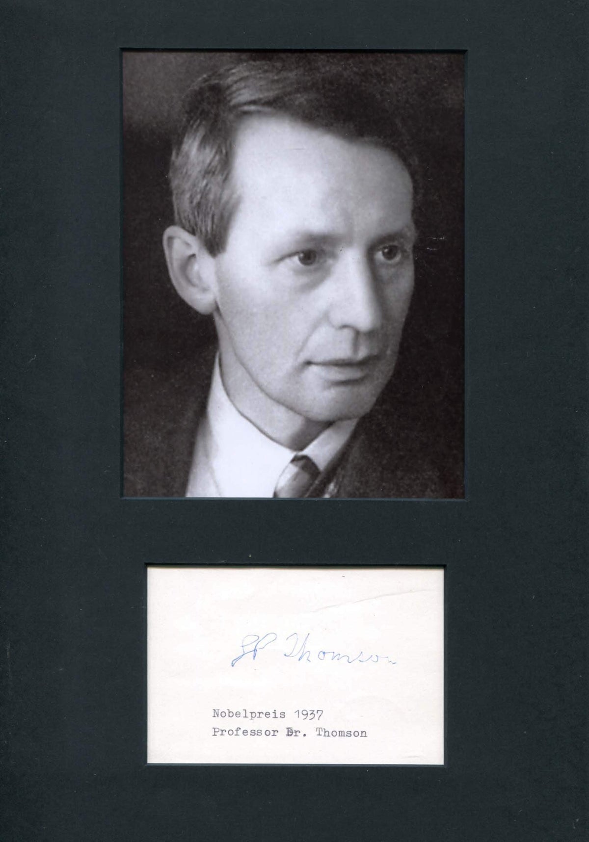 George Paget Thomson autograph | Signed card mounted