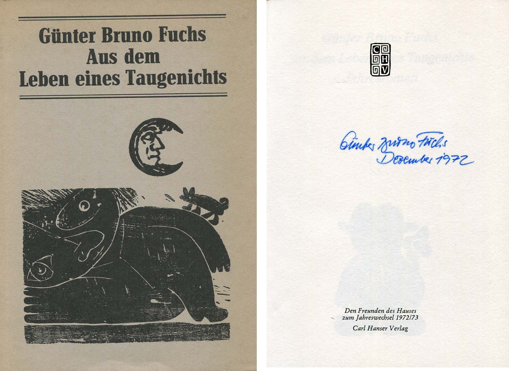 Günter Bruno Fuchs Autograph | signed programmes / books