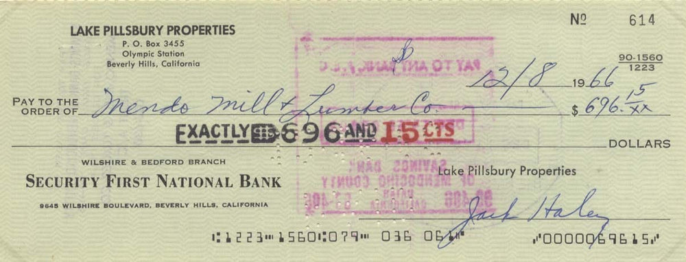 Jack Haley Autograph | signed documents