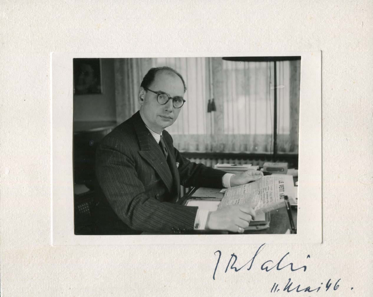 Jean Rudolf von Salis Autograph | signed cards / album pages