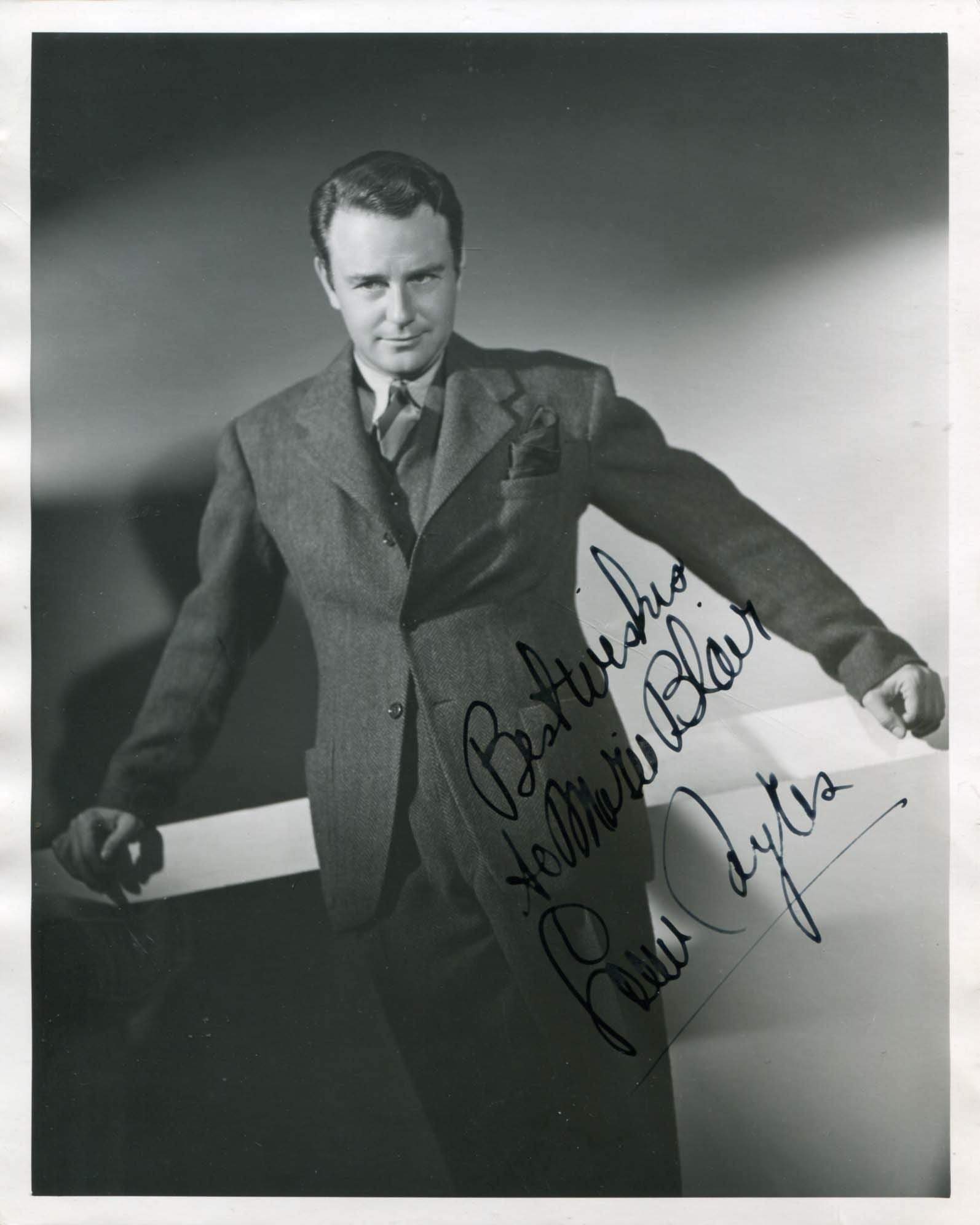 Lew Ayers Autograph Sold At Auction: Lew Ayres Signed 10 X 8 Inch
