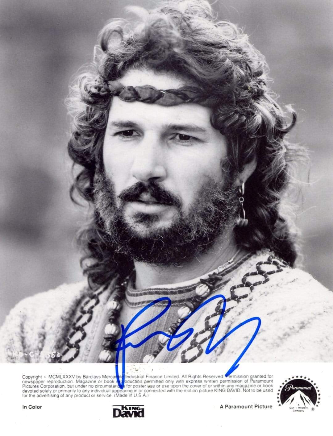 Richard Gere autograph | Signed promotion photograph