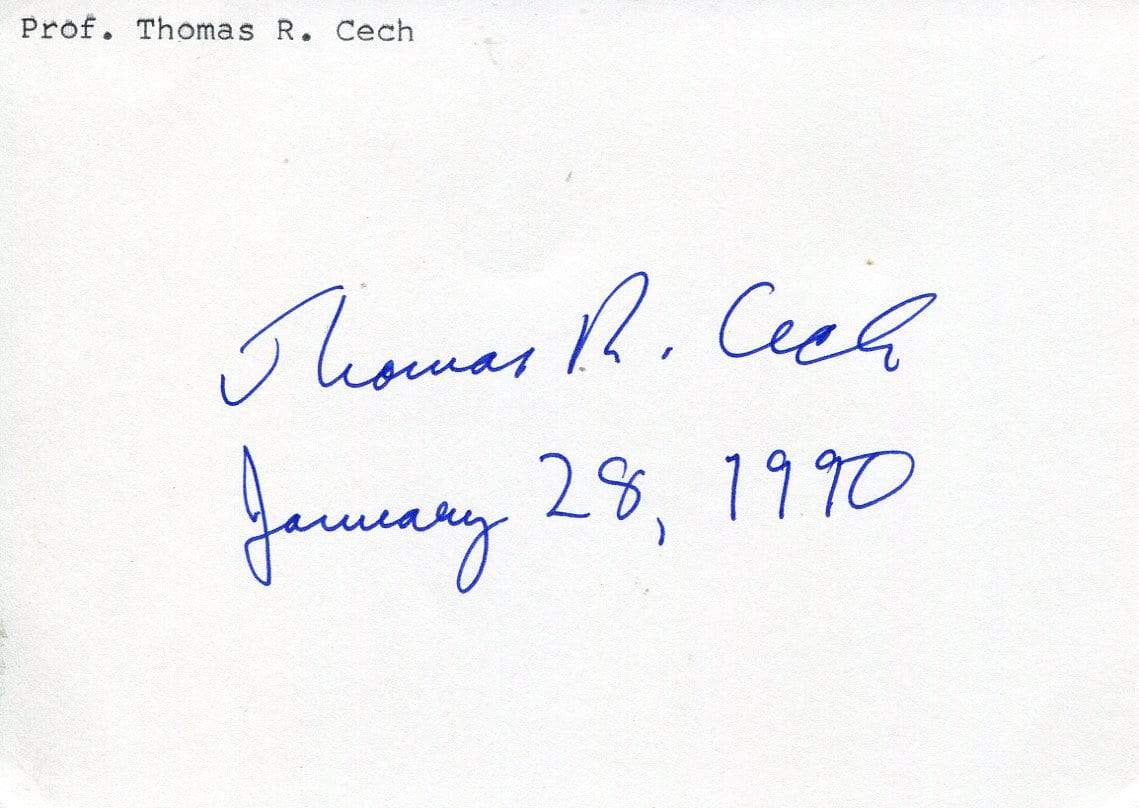 Thomas Robert Cech autograph | Signed card