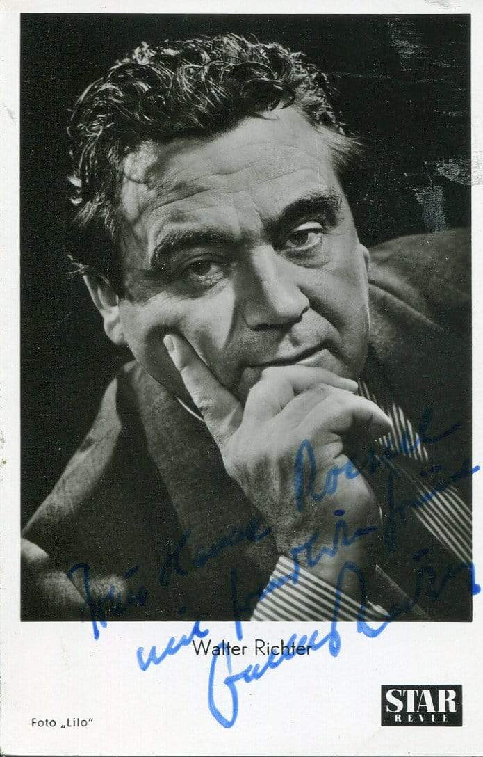 Walter Richter autograph | Signed vintage photograph